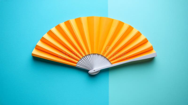 A White Chinese Folding Fan is Shown Isolated on a White Background ...