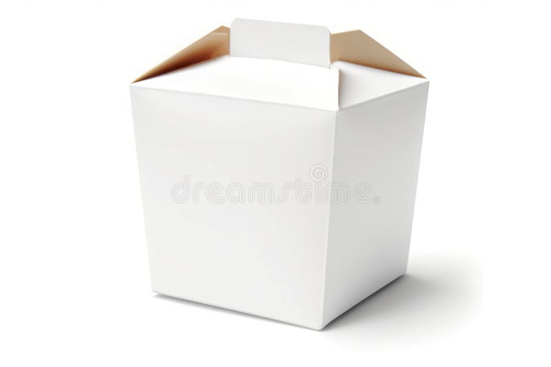 White Chinese Food Empty Box. Generate Ai Stock Photo - Image of ...
