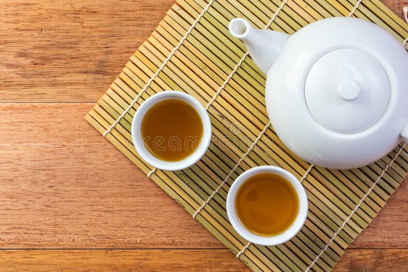 White Chinese Tea Set, Top View Stock Photo - Image of ceramic, chinese ...