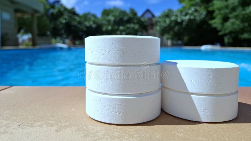White Chlorine Tablets for Swimming Pool Disinfection,pool Water ...