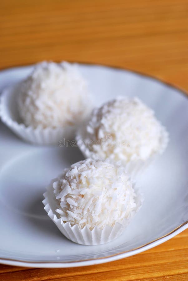 White Chocolate Balls in Truffles Stock Photo - Image of cappuccino ...