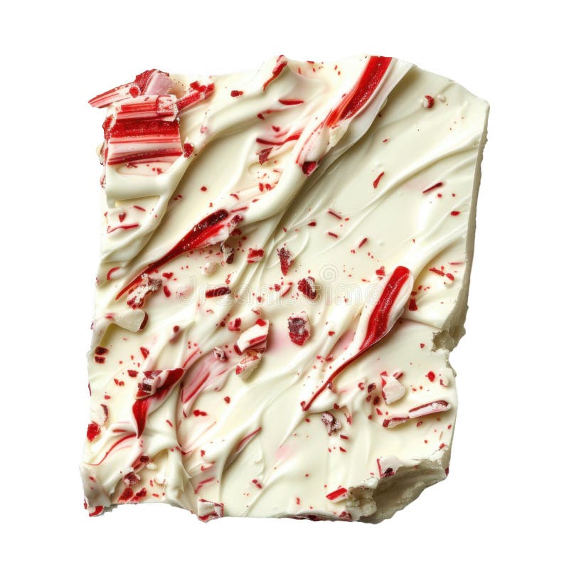 White Chocolate Bar with Crushed Peppermint Candy Stock Image ...