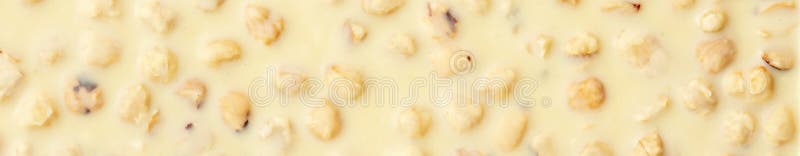 White Chocolate Bar with Hazelnuts Texture Background. Hazel Nuts White ...
