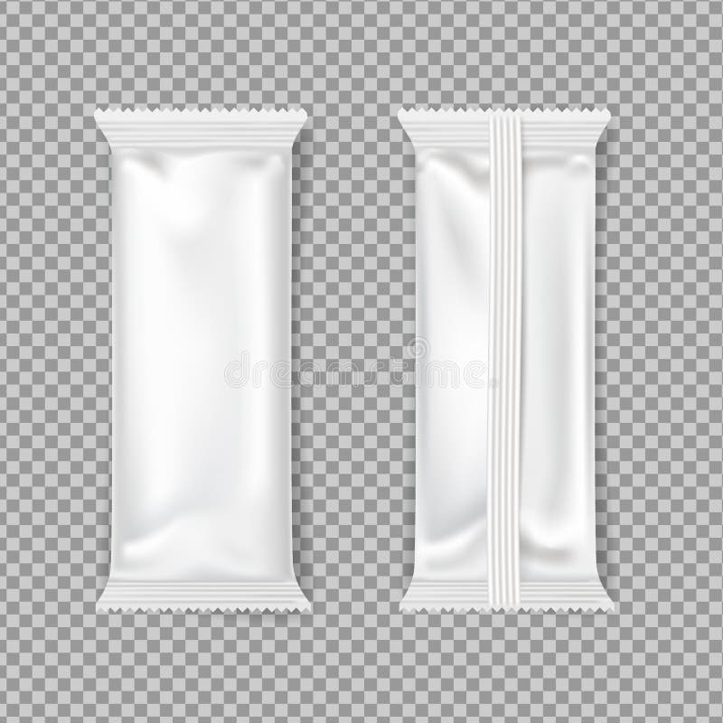 White Chocolate Bar Packaging. Vector Mockup Stock Vector ...