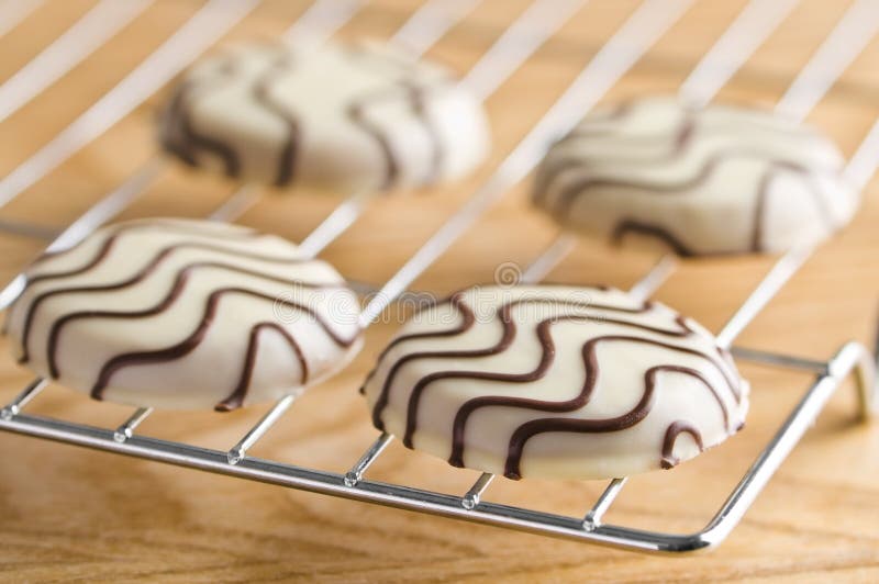White Chocolate Biscuits stock photo. Image of iced, food - 11456536