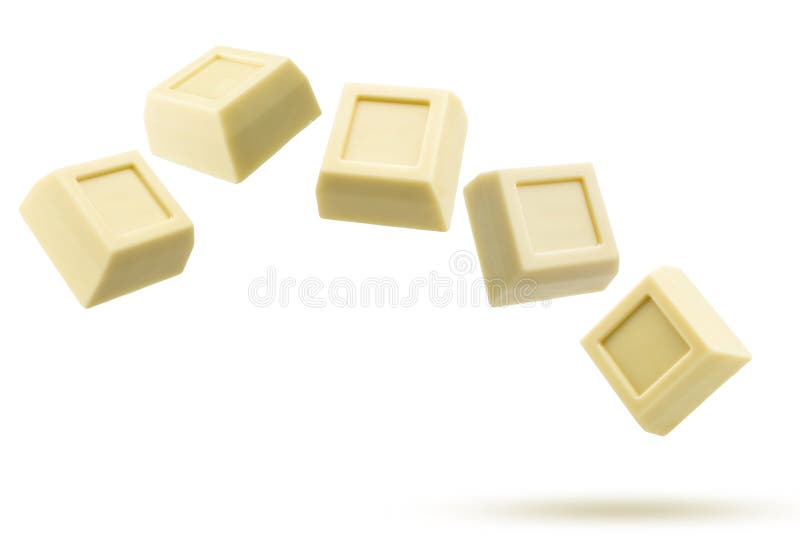 White chocolate blocks stock photo. Image of slice, pieces - 319223468