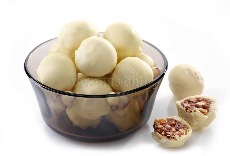 White chocolate candies stock photo. Image of snack, romantic - 31052790