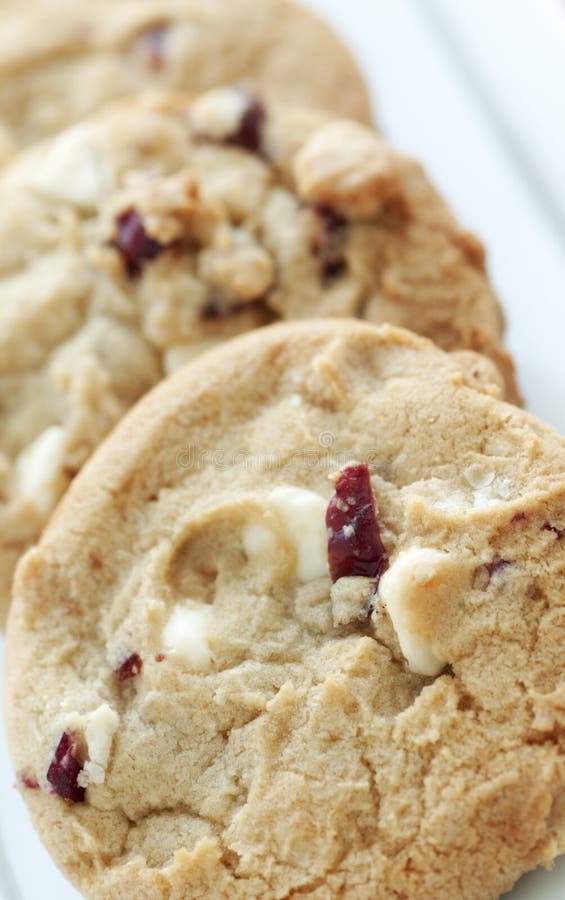 White Chocolate Chunk Cookies Stock Image - Image of treat, stack: 22323859
