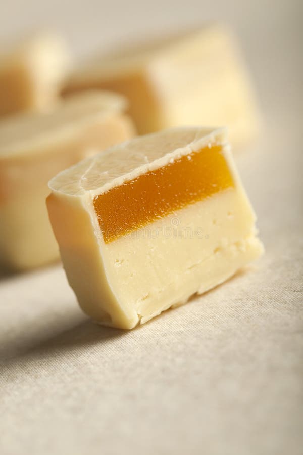 White Chocolate with Fruit Filling Stock Photo - Image of chocolate ...