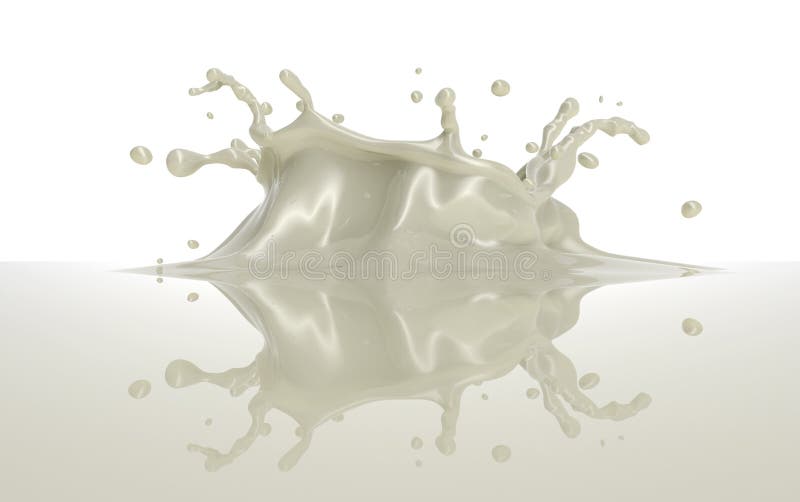 White Chocolate or Milk Splash with a Crown Stock Illustration ...