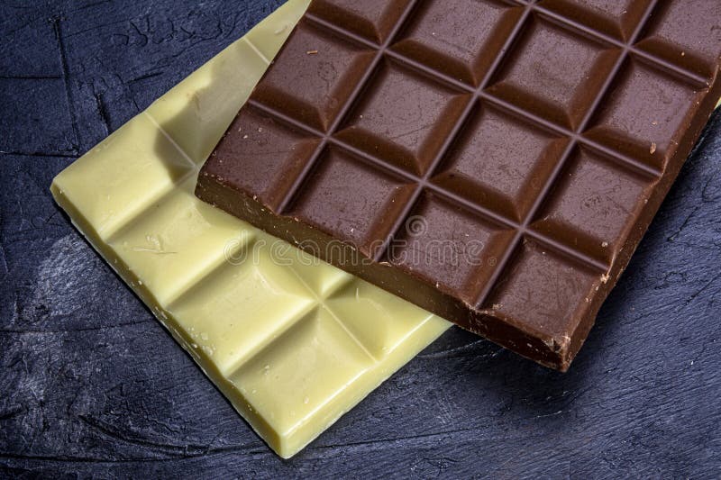 Two Chocolate Tablets on the Table. Stock Photo - Image of confection ...