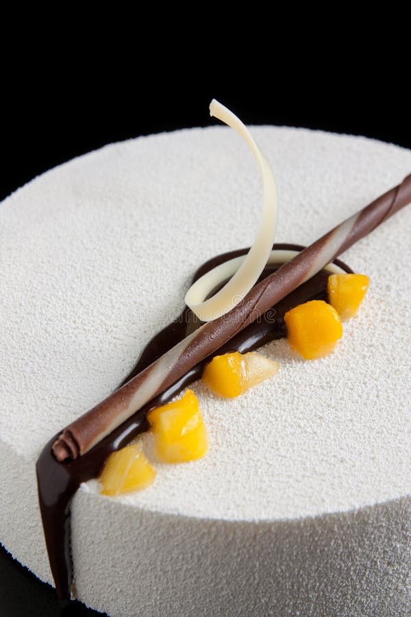 White Chocolate Mousse and Mango Stock Photo - Image of cream, sweet ...