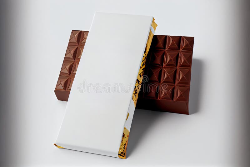 White Chocolate Packaging with Chocolate Bar on White, AI Generated ...