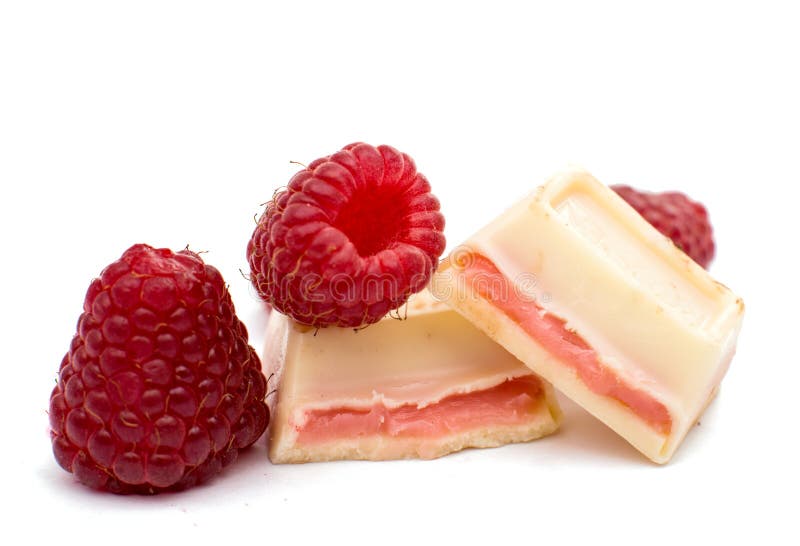 White Chocolate with Raspberries Stock Photo - Image of healthy, food ...