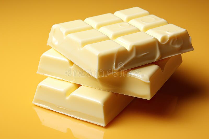 White Chocolate on a Yellow Background Stock Illustration ...