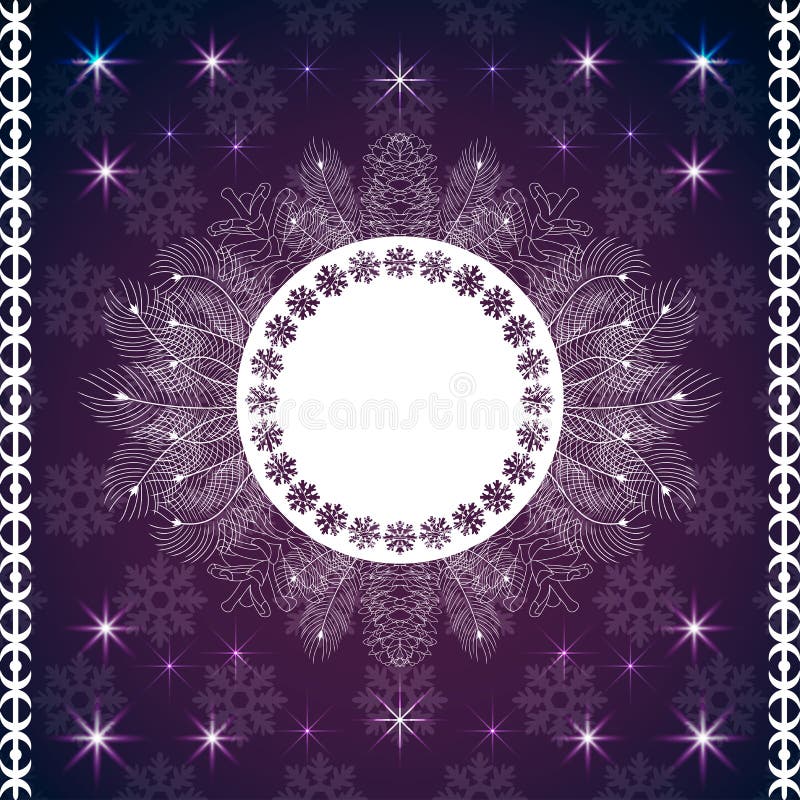 White Christmas Frame Vector Stock Vector - Illustration of frame ...
