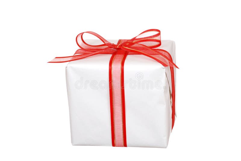 White christmas present stock photo. Image of present - 21950566