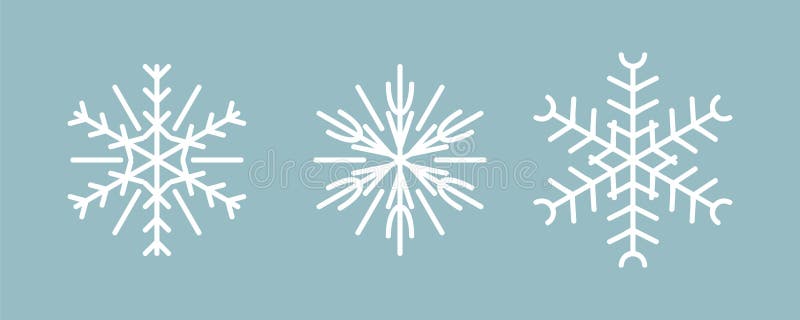 White Christmas Snowflake Set Banner Isolated Vector Stock Vector ...