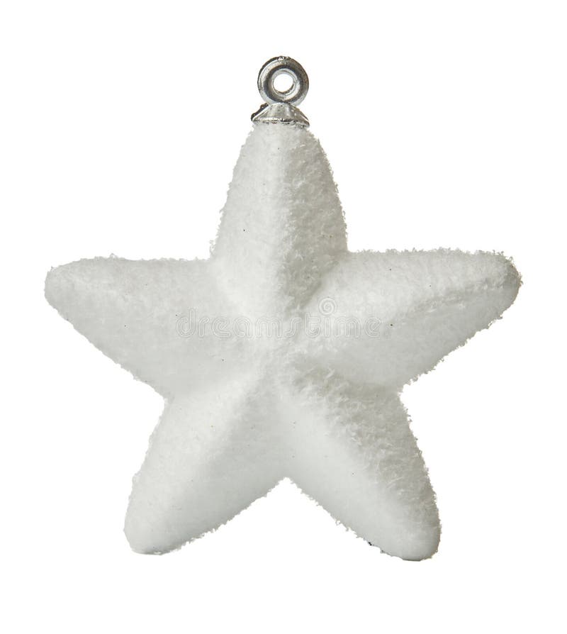 White Christmas Star Isolated on White Background Stock Image - Image ...