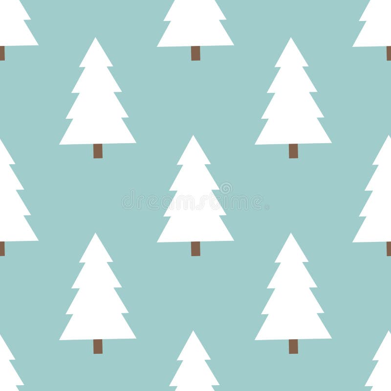 White Christmas Trees Pattern Stock Vector - Illustration of backdrop ...