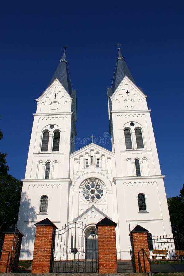 White church stock image. Image of park, neogothic, province - 15238247