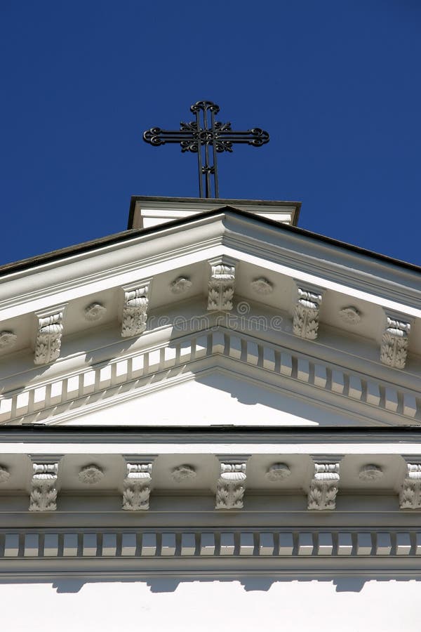 White church stock image. Image of style, ancient, cross - 23949147