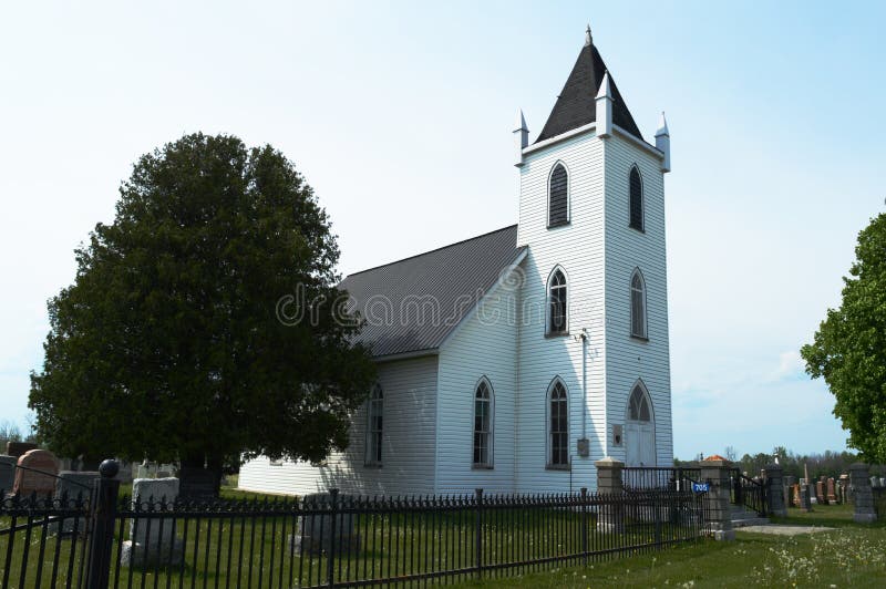 This White Church stock image. Image of beautiful, grass - 219634589