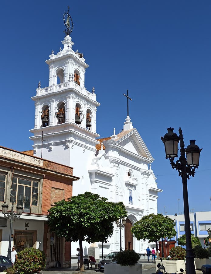 White Church in Isla Cristina, Spain. Editorial Photography - Image of ...