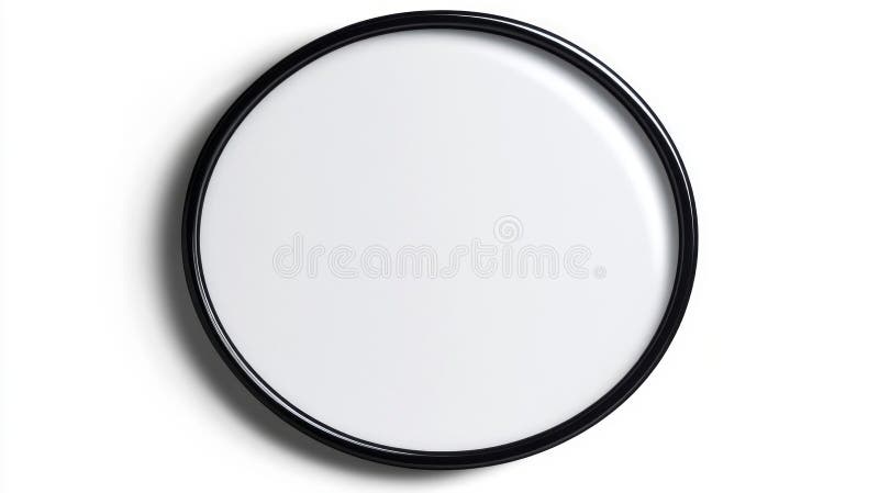 White Circle with Black Border on White Background Stock Illustration ...