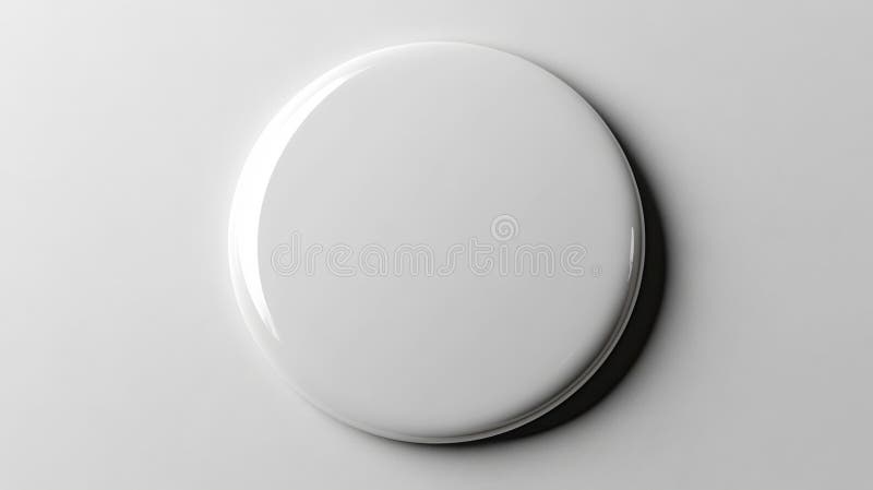 White Circle Button Mockup stock illustration. Illustration of render ...