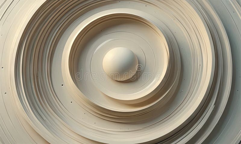 A White Circle is the Focus of this Image, with a White Ball in the ...