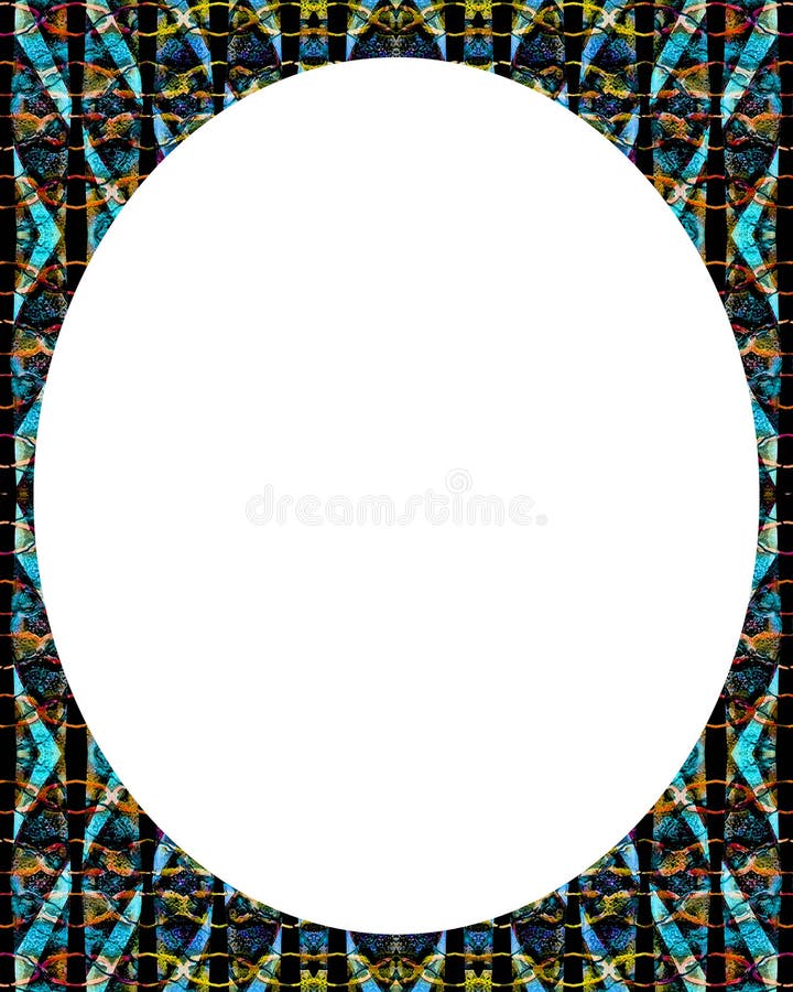 White Circle Frame Background Decorated Design Borders Stock ...