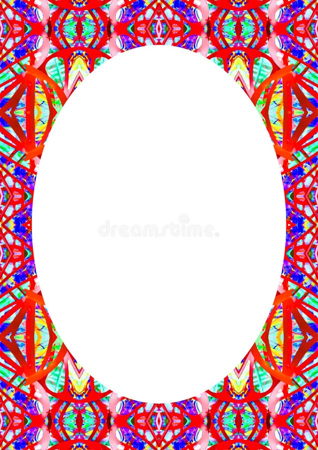 Circle Frame Background with Decorated Borders Stock Illustration ...