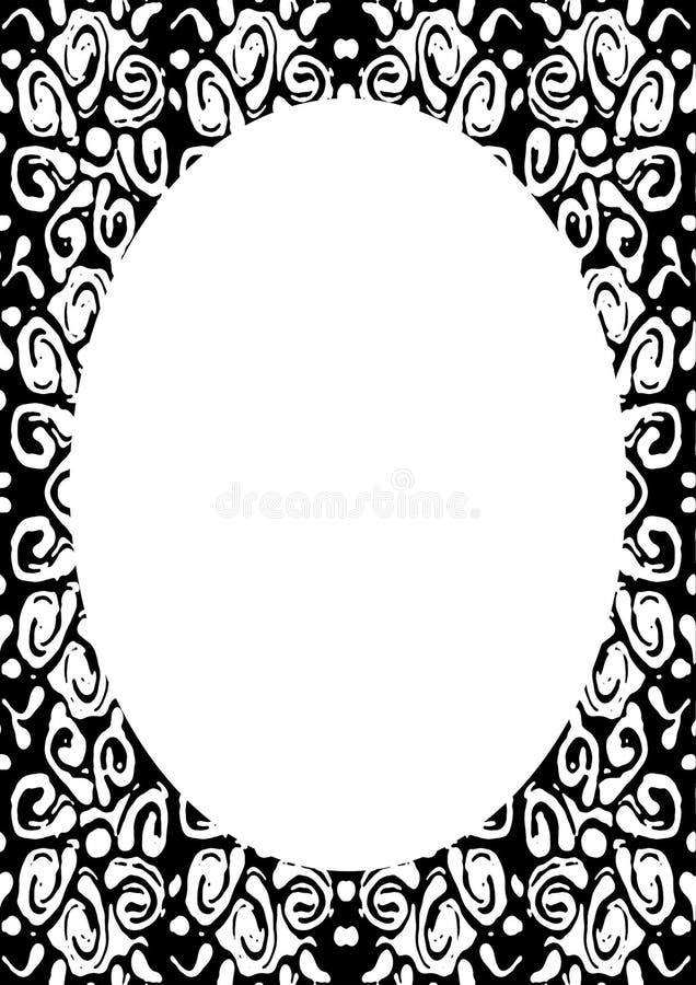 Circle Frame Background with Decorated Borders Stock Illustration ...