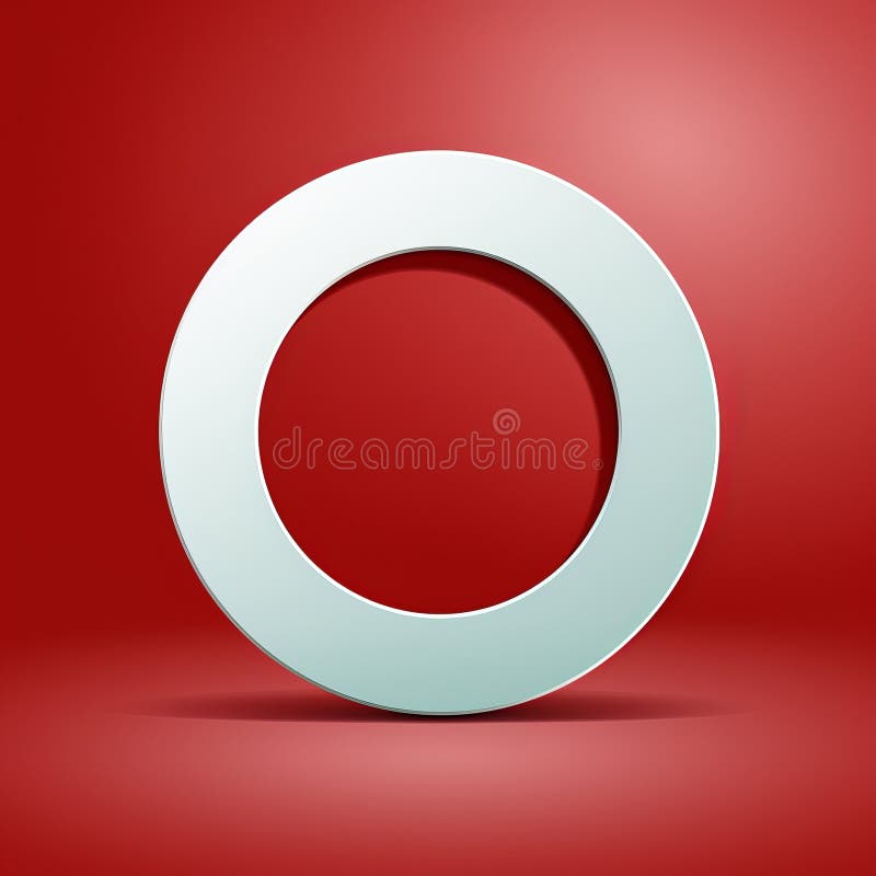 A White Circle on a Red Background Stock Illustration - Illustration of ...
