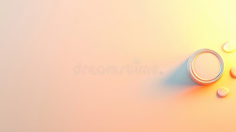 A White Circle with a Red Outline on a Light Orange Background. Stock ...