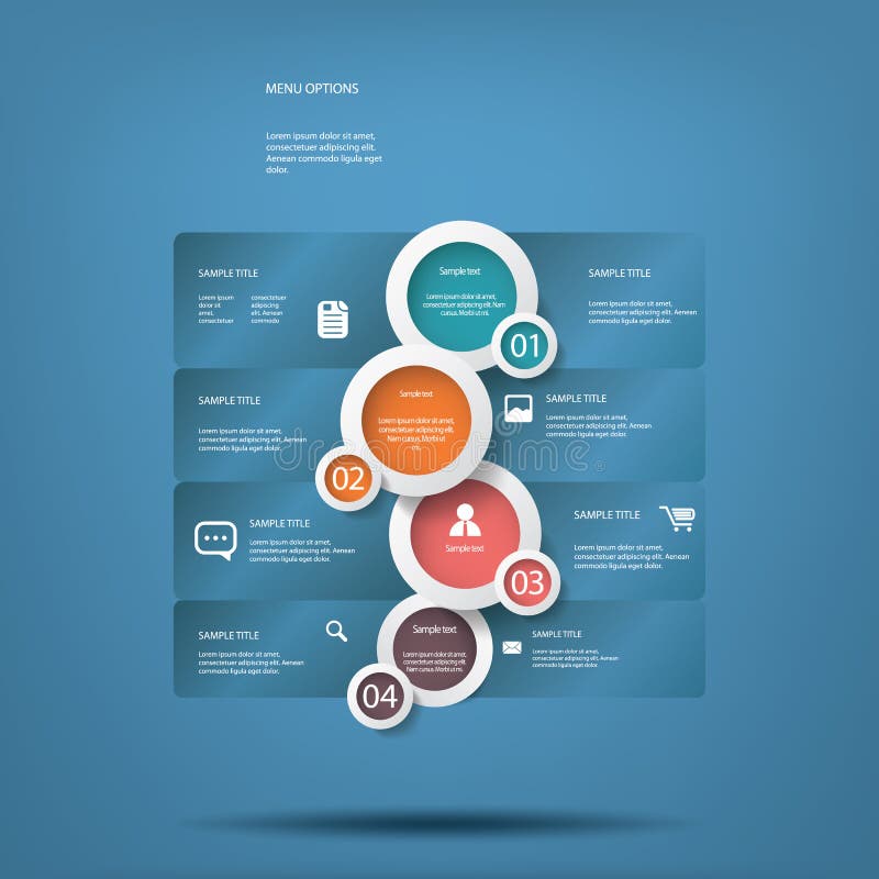 White Circles Menu Options Vector Illustration Stock Vector ...