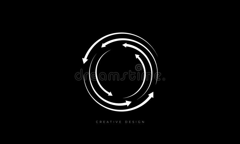 Creative Arrow Circle Icon Design Stock Illustration - Illustration of ...