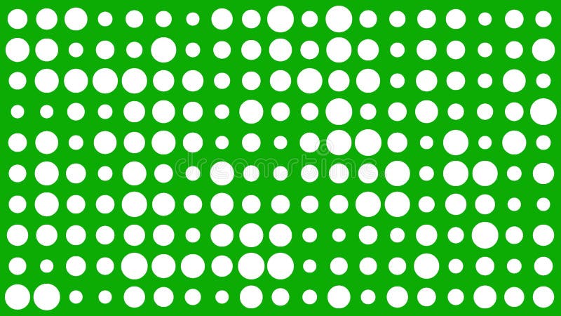White Circular Dots Pattern on Green Screen Background Stock Video ...