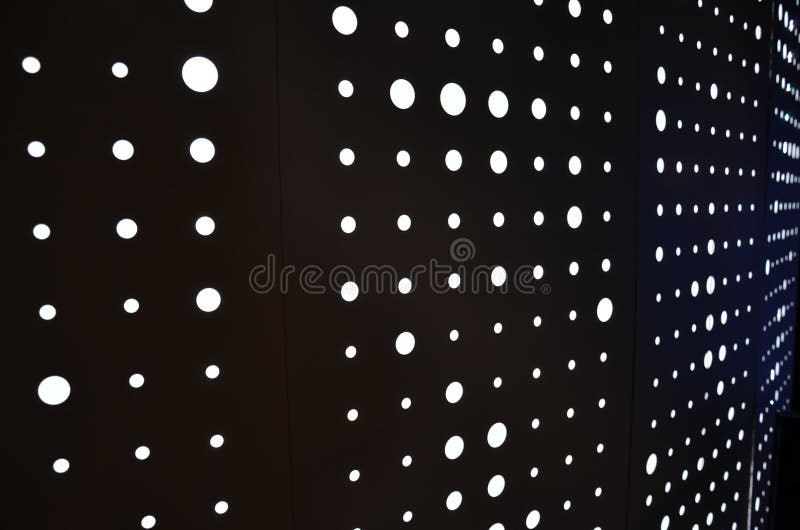 White Circular Lights on a Wall or Background Stock Illustration ...