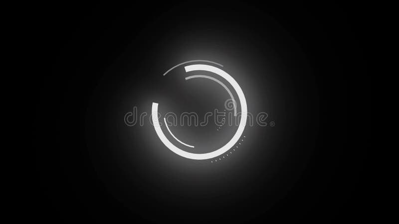 Circular Loading Bar Animation with Glitch Effects. Computer Loading Screen with Damaged Signal ...