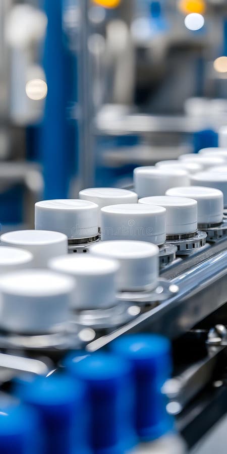 White Circular Objects on Metallic Surface Stock Illustration ...