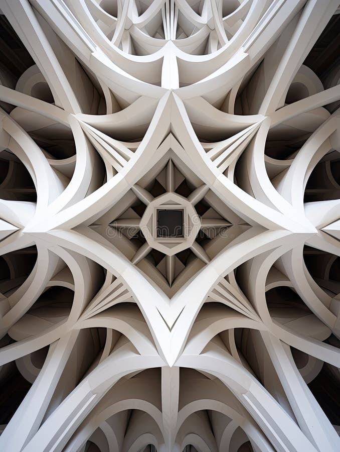 A White Circular Structure with a Black Square Stock Illustration ...