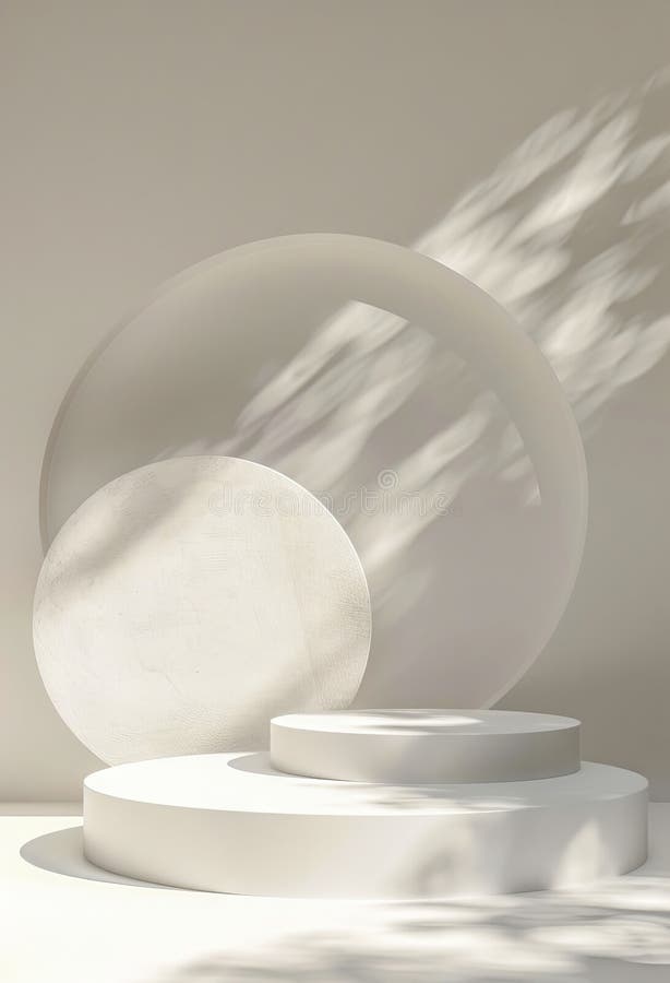 A White Circular Table with Shadows on it Stock Photo - Image of life ...