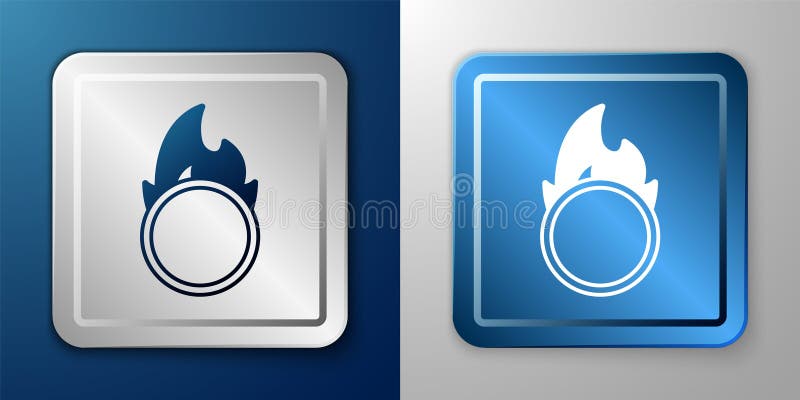 Circus Fire Ring Isolated on White Background Stock Vector ...