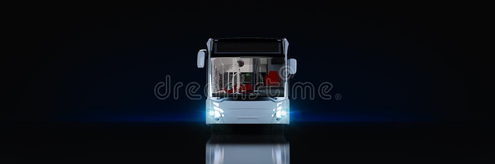 White City Bus. 3d Rendering Stock Illustration - Illustration of ...