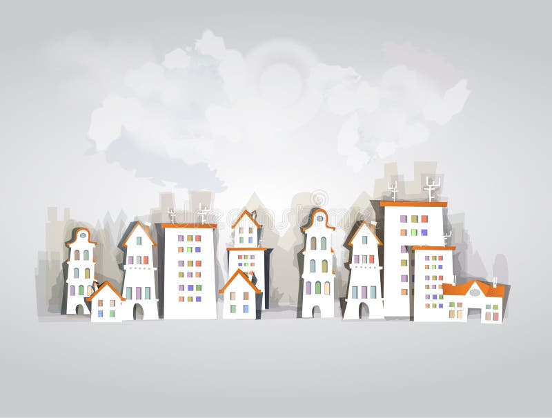 White City Collection, City Street Background Stock Vector ...