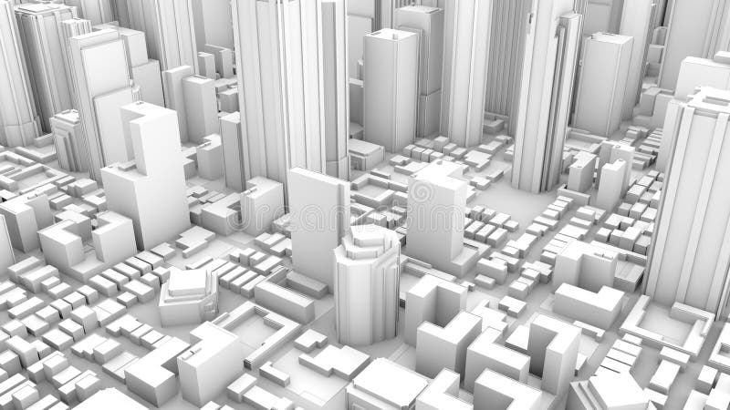 White city stock illustration. Illustration of rendering - 143888638
