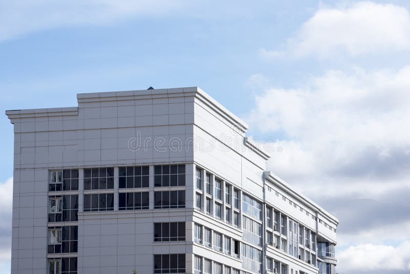 White City Multi-storey Building with Windows Stock Photo - Image of ...