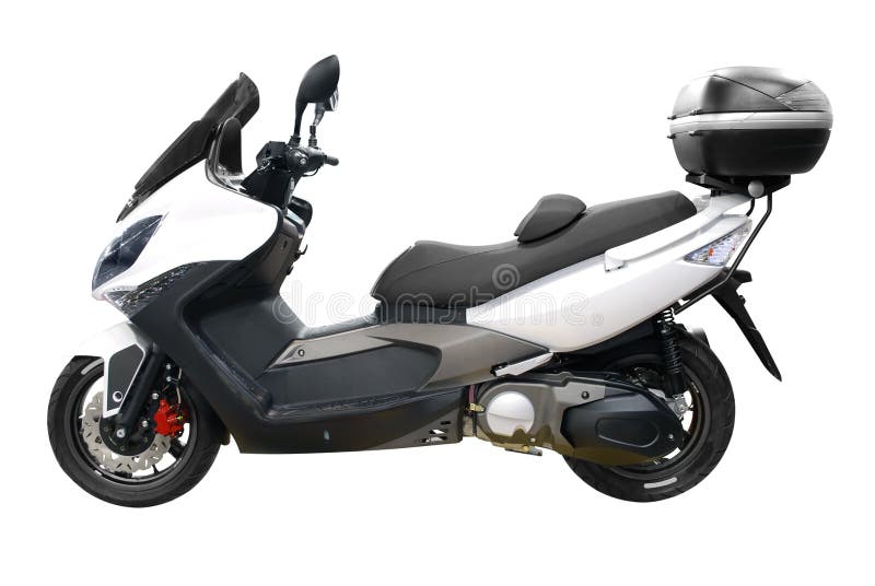 White City Scooter with Trunk Stock Image - Image of motorcycle, ride ...